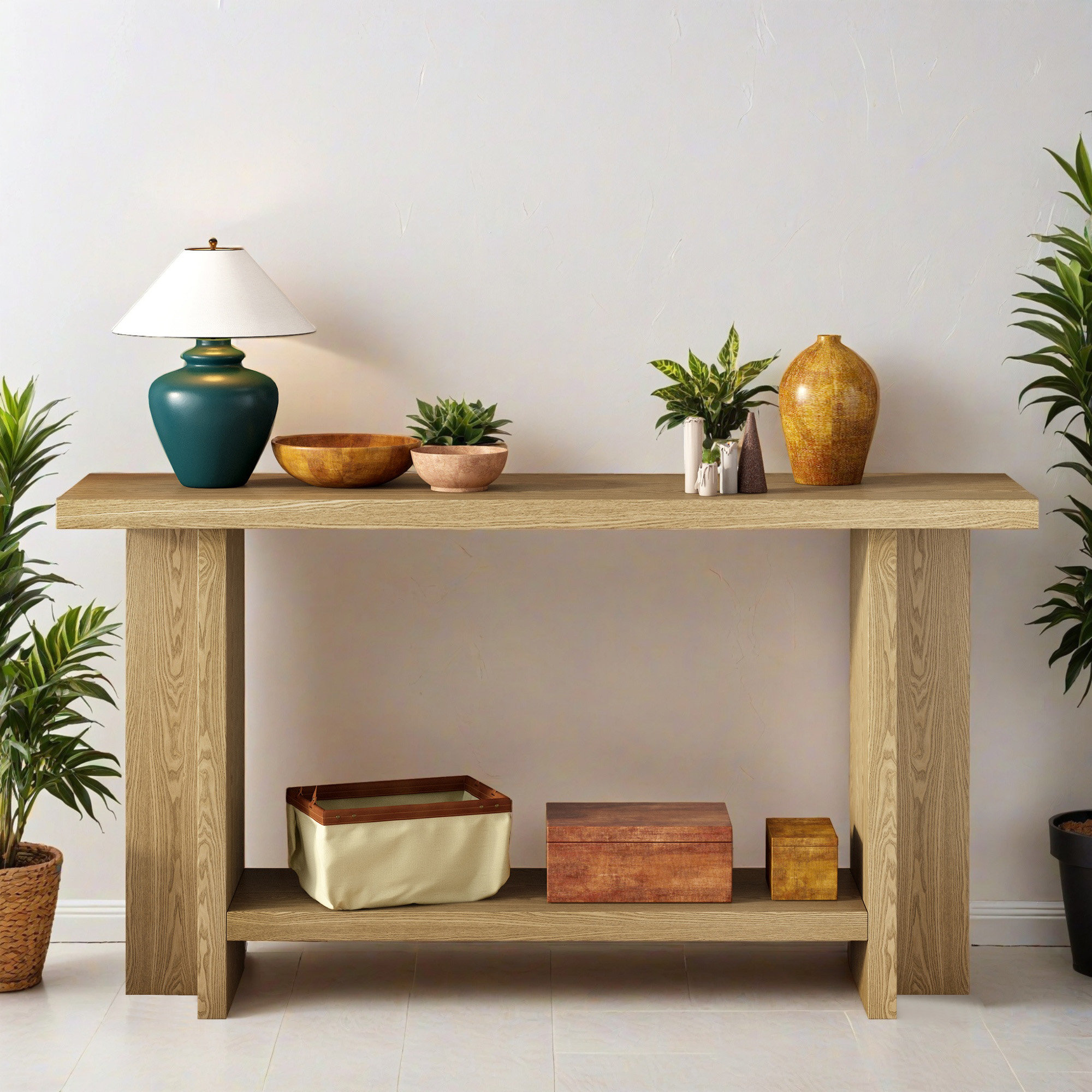 Beachcrest Home™ 60.02" Console Table, Minimalist Entryway Table with T ...
