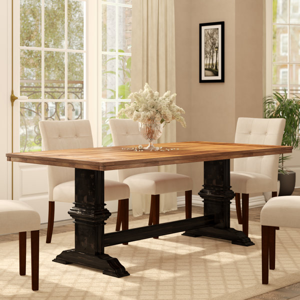 Three Posts™ Fortville Solid Wood Dining Table & Reviews | Wayfair