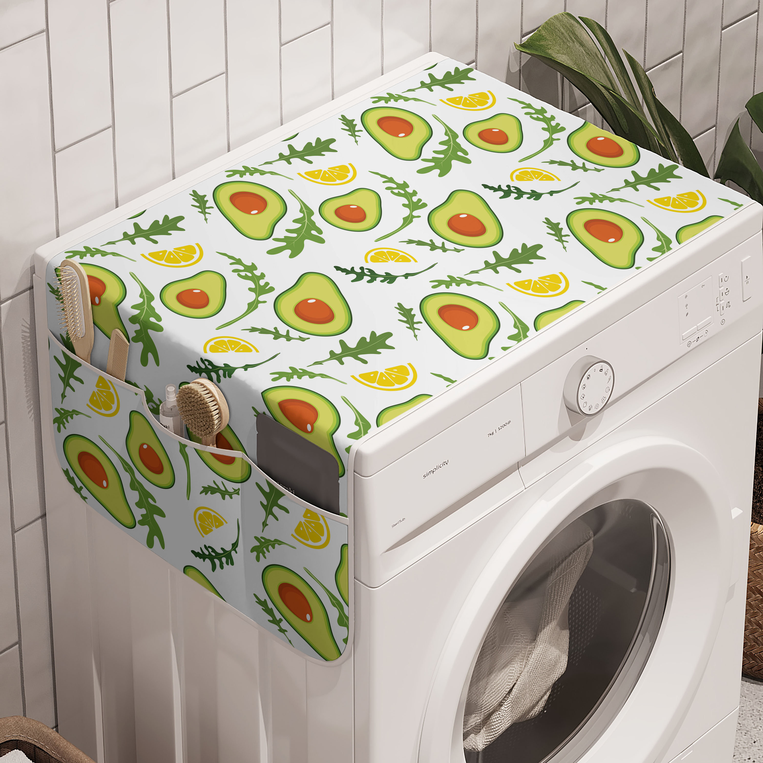 East Urban Home Fruits Washing Machine Organizer Pack of 2 47" x 18.5 ...