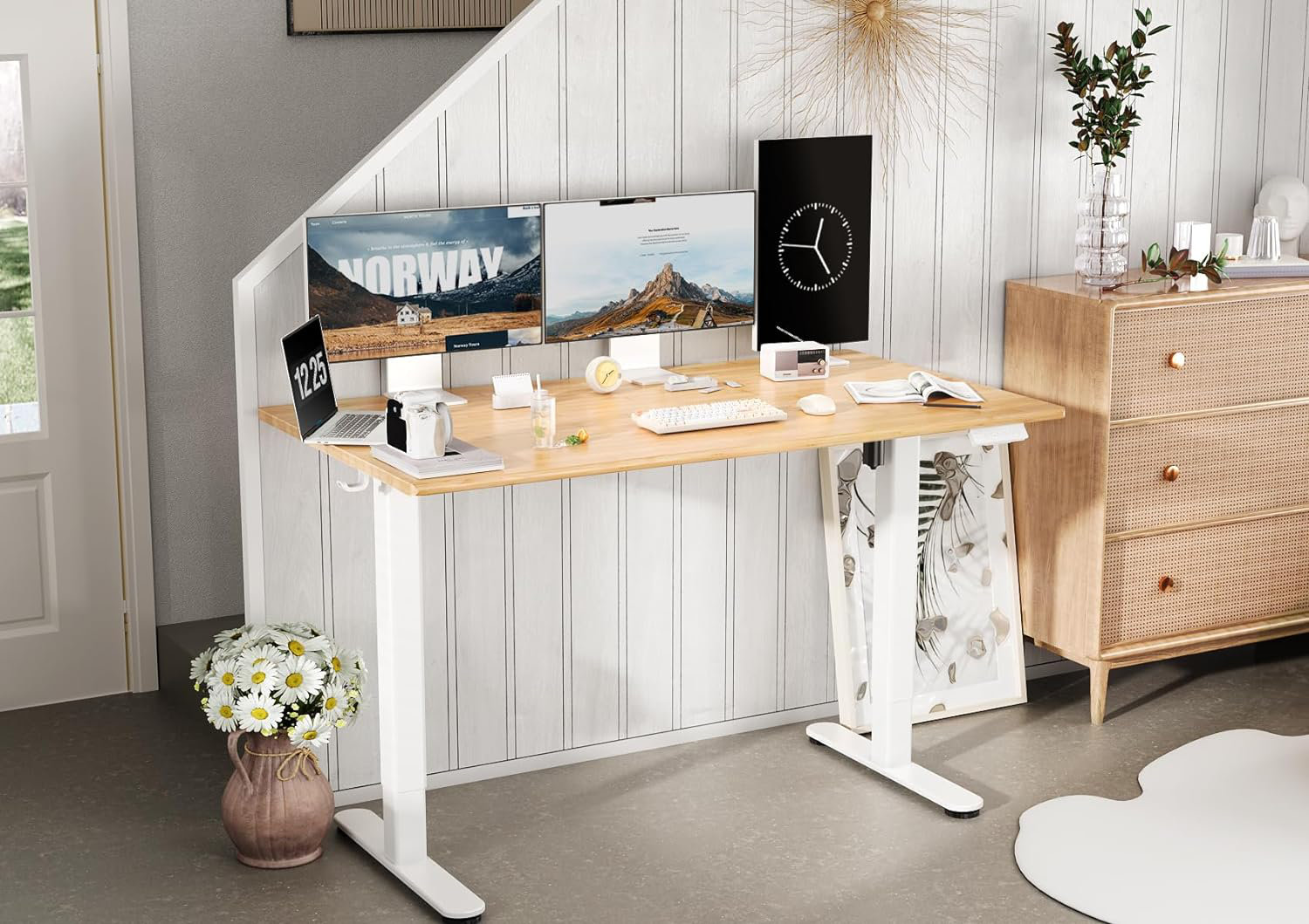 Latitude Run® Taylorgrace Height Adjustable Standing Desk | Wayfair
