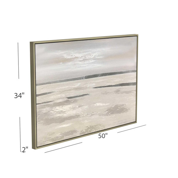 Sand & Stable Silver Landscape - Picture Frame Print on Canvas ...