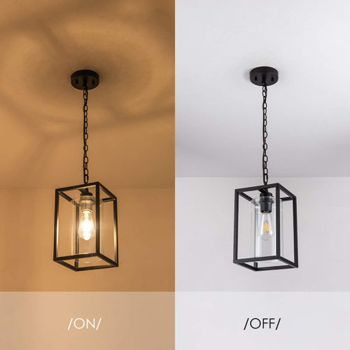 17 Stories Industrial Retro Pendant Lighting Iron With Modern Clear ...