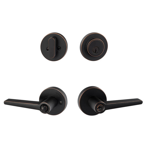 Premier Lock Levers With Deadbolt Reversible Entry Set | Wayfair