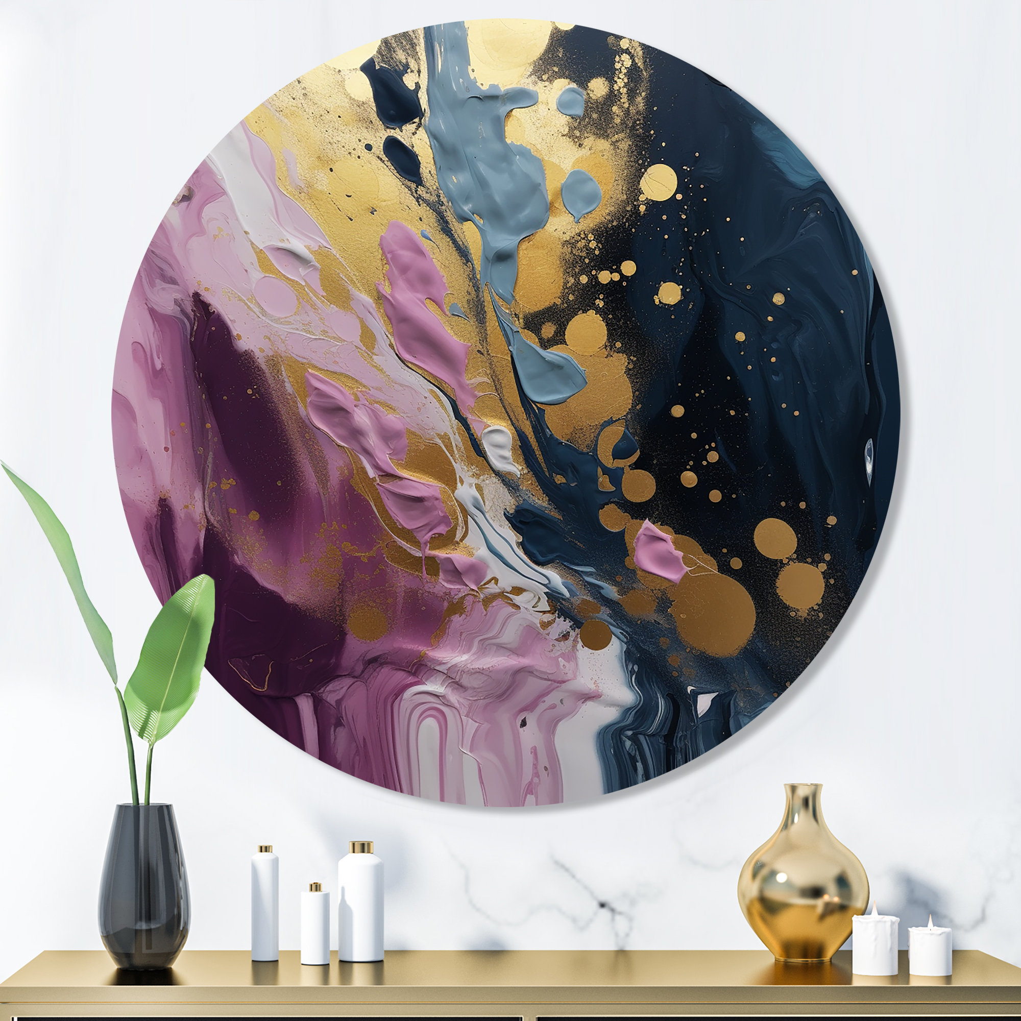 Mercer41 Purple And Blue Movements In Paint III - Abstract Painting ...