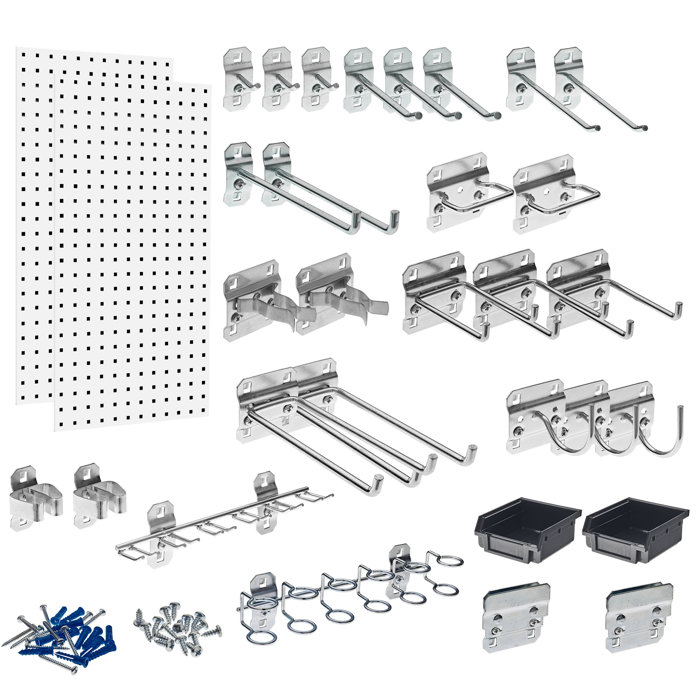 Triton Products Square Hole Pegboards 6"H x 21"W Kit | Wayfair