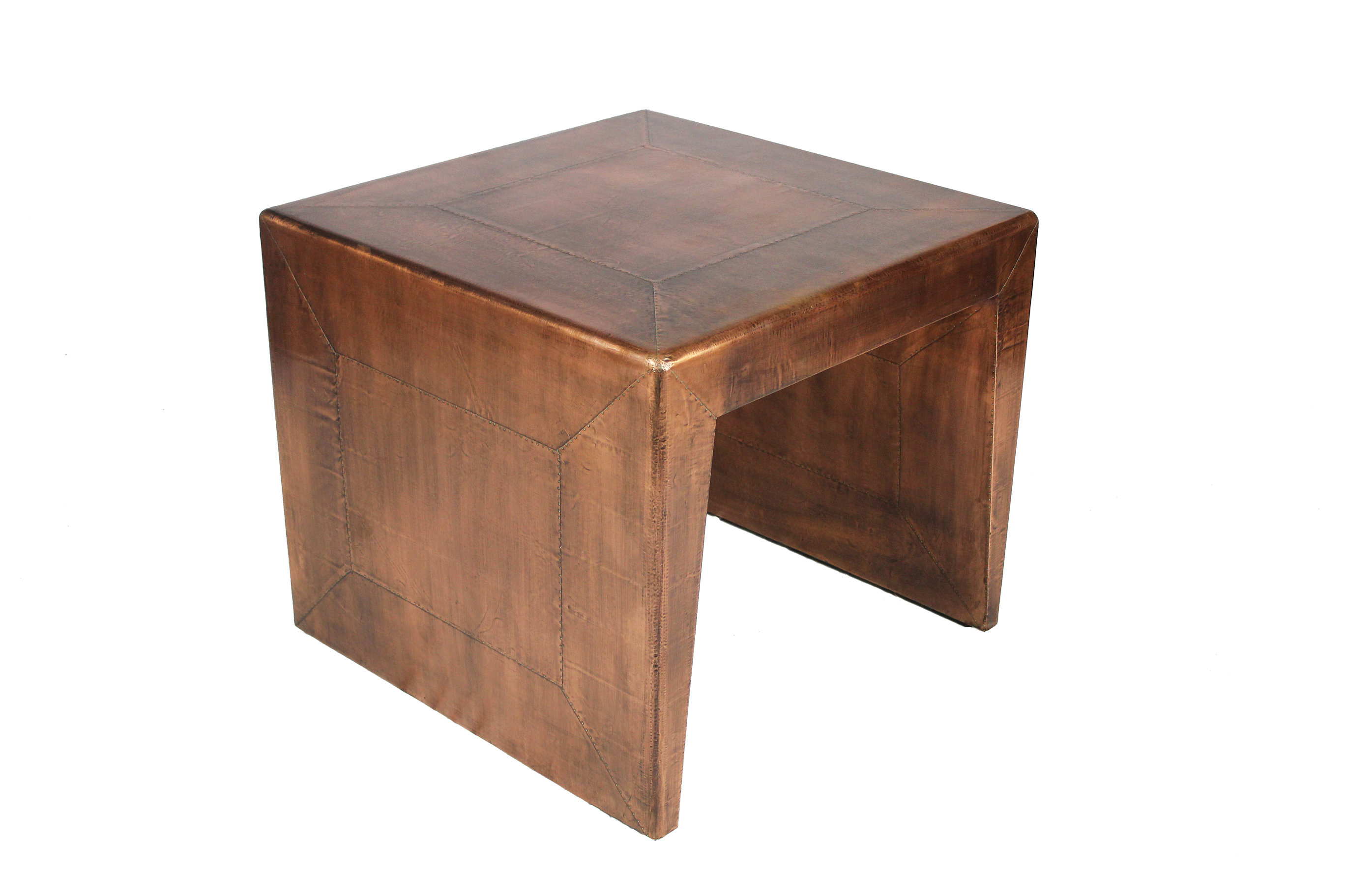17 Stories Dillian 24" Copper Solid Wood Square End Table | Wayfair