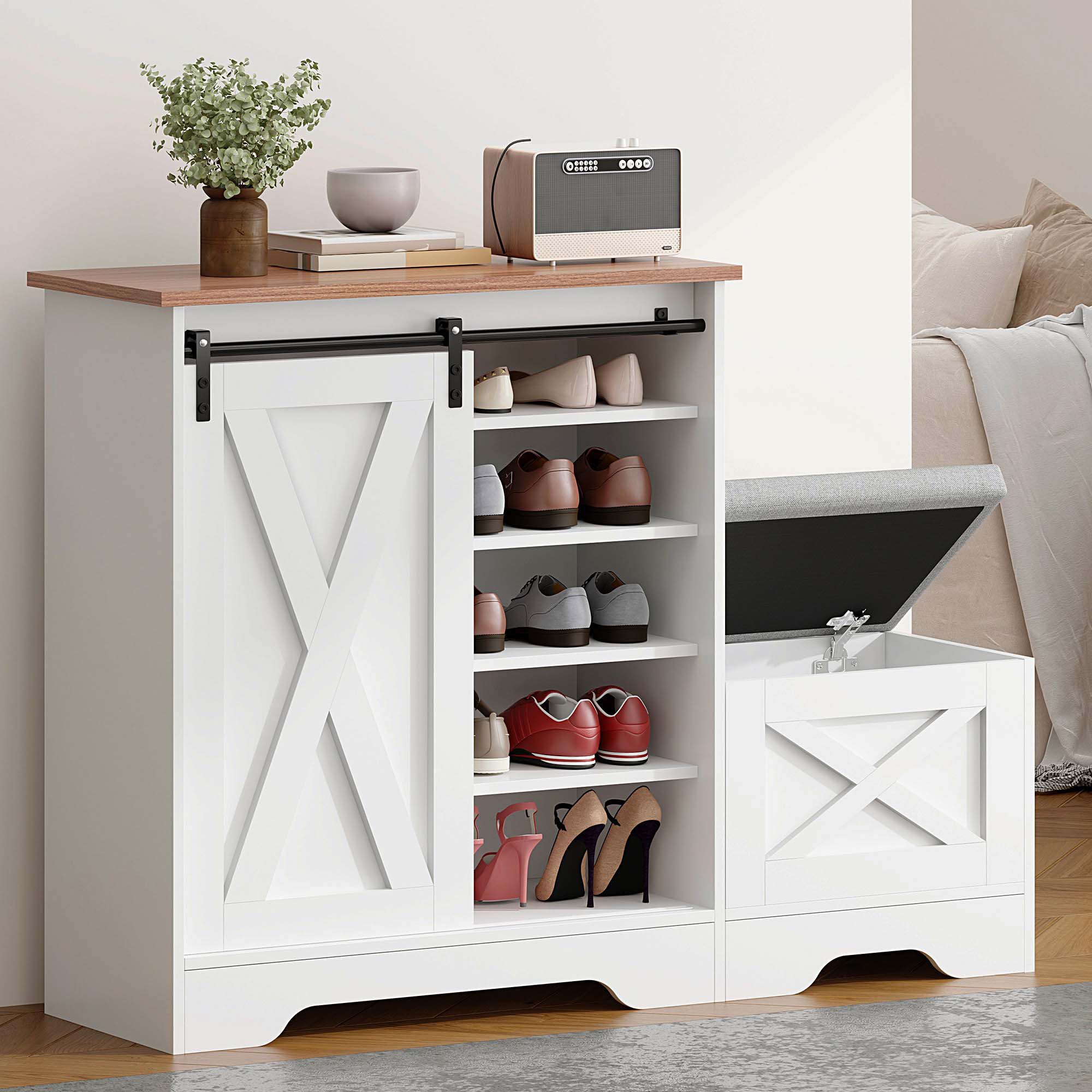 Canora Grey Shoe Cabinet, Entry Home Shoe Cabinet | Wayfair