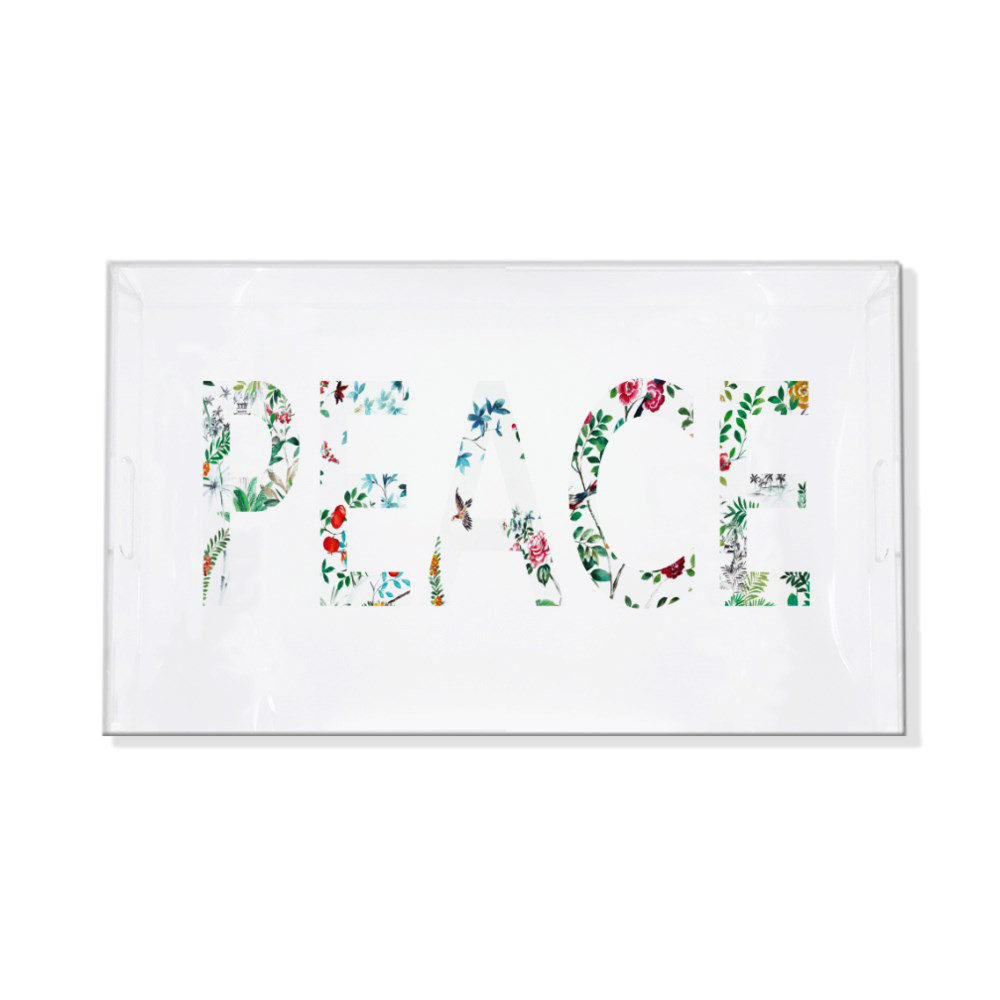 Nicolette Mayer Peace Lost Pavillion Acrylic Rectangle Decorative Tray ...