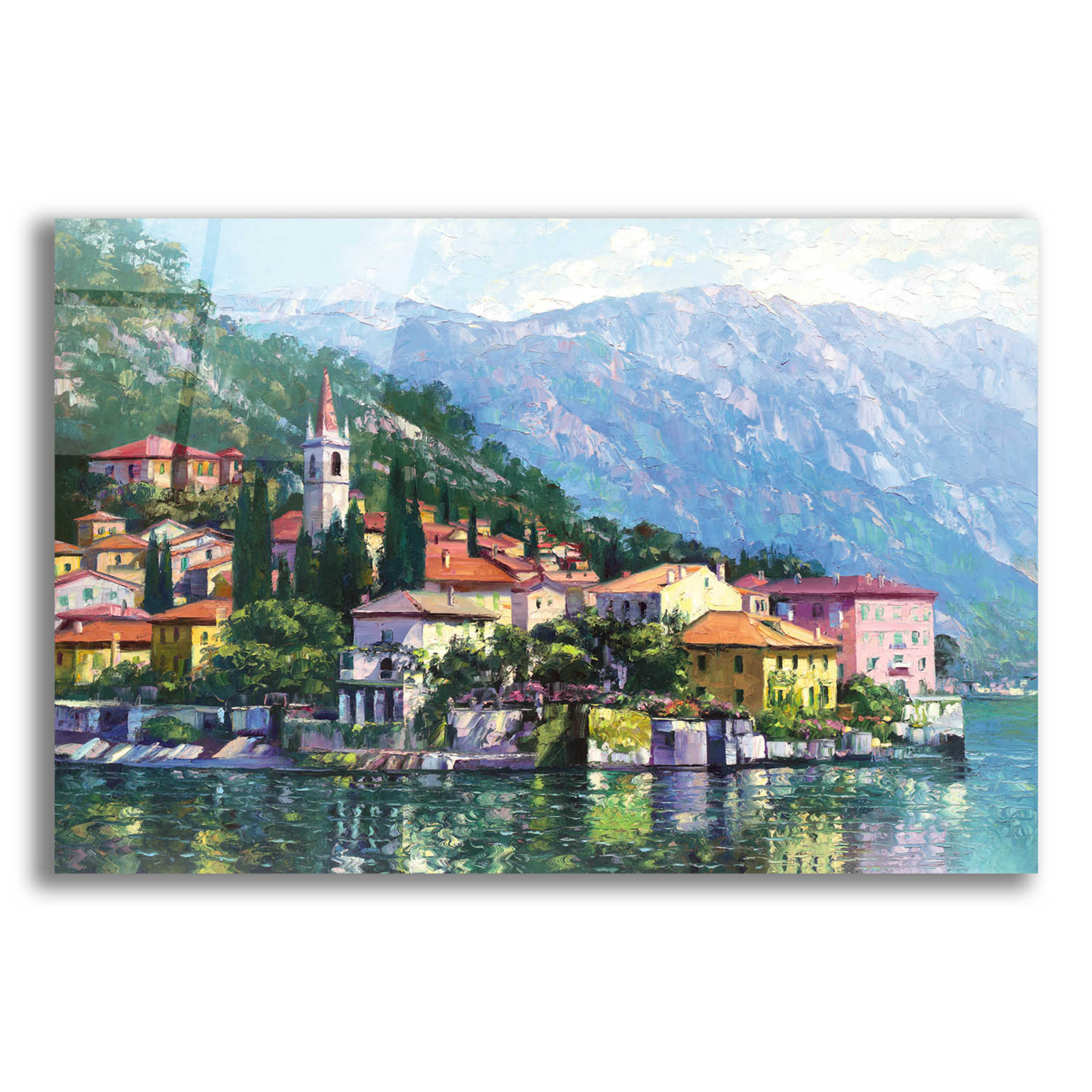 Red Barrel Studio Reflections of Lake Como by Howard Behrens - Unframed ...