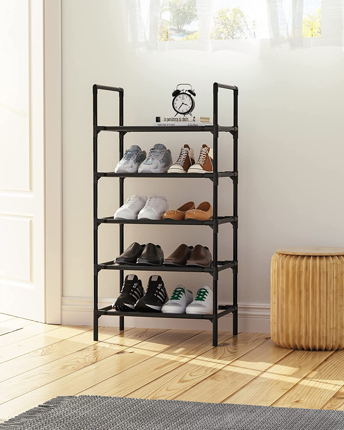 Rebrilliant Shoes Rack With 6-Side Pockets For Small Narrow Space ...