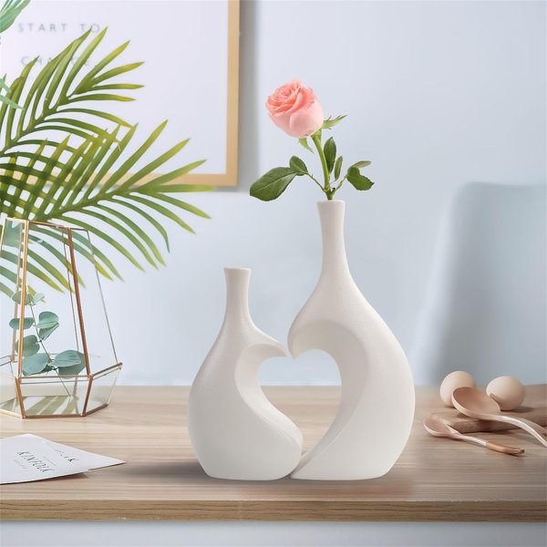 Ivy Bronx Geesche Ceramic Table Vases(Set of 2) | Wayfair