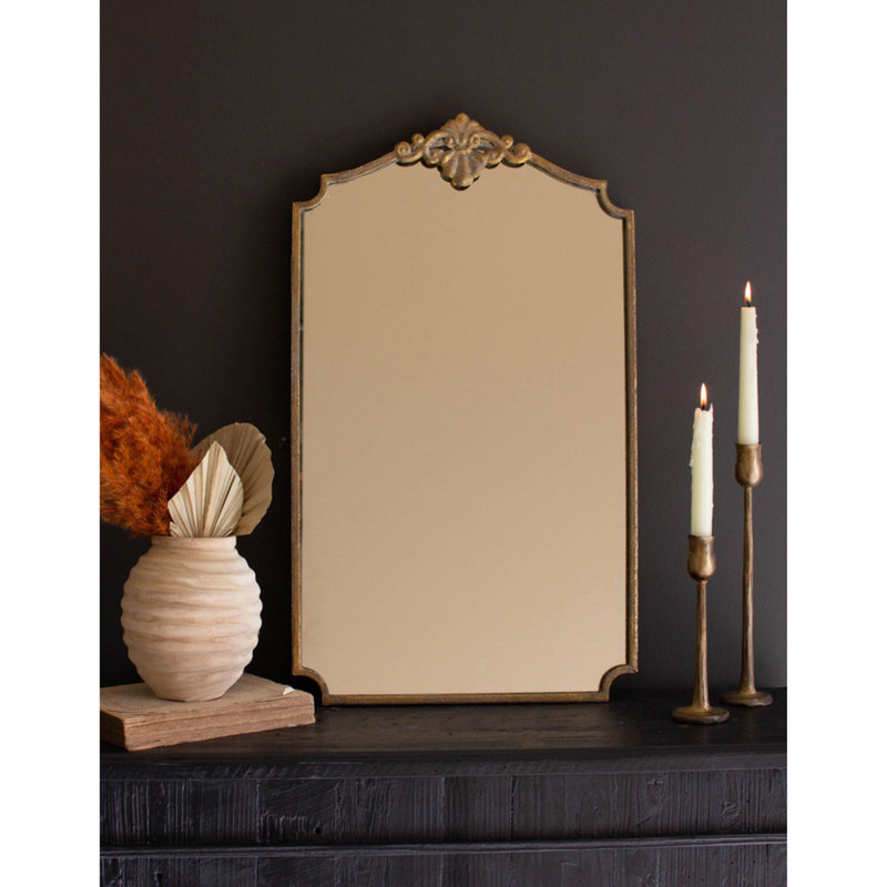 Fleur De Lis Living Alisz Metal Rectangle Wall Mirror | Wayfair