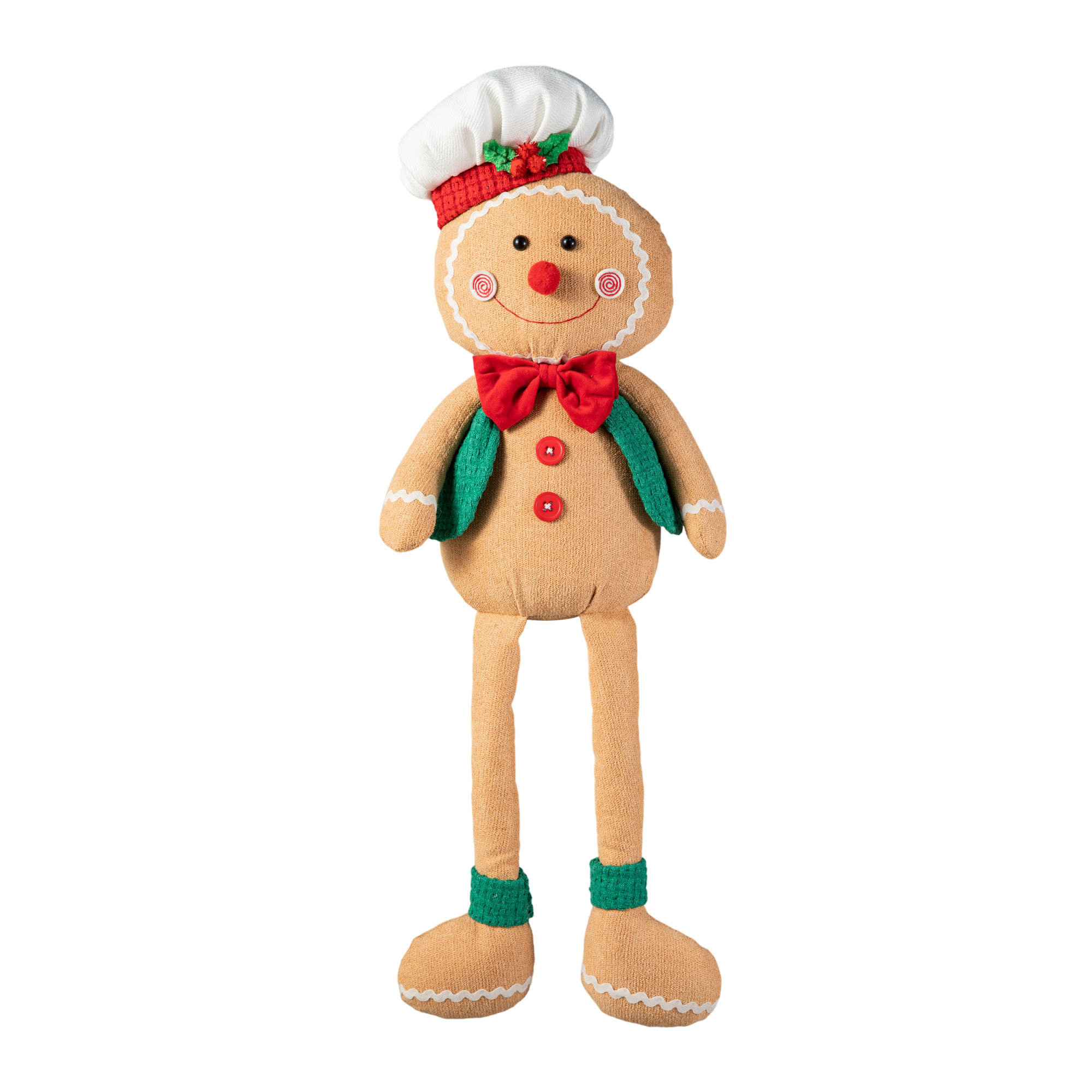 The Holiday Aisle® 25"H Fabric Christmas Gingerbreadman Shelf Sitter ...