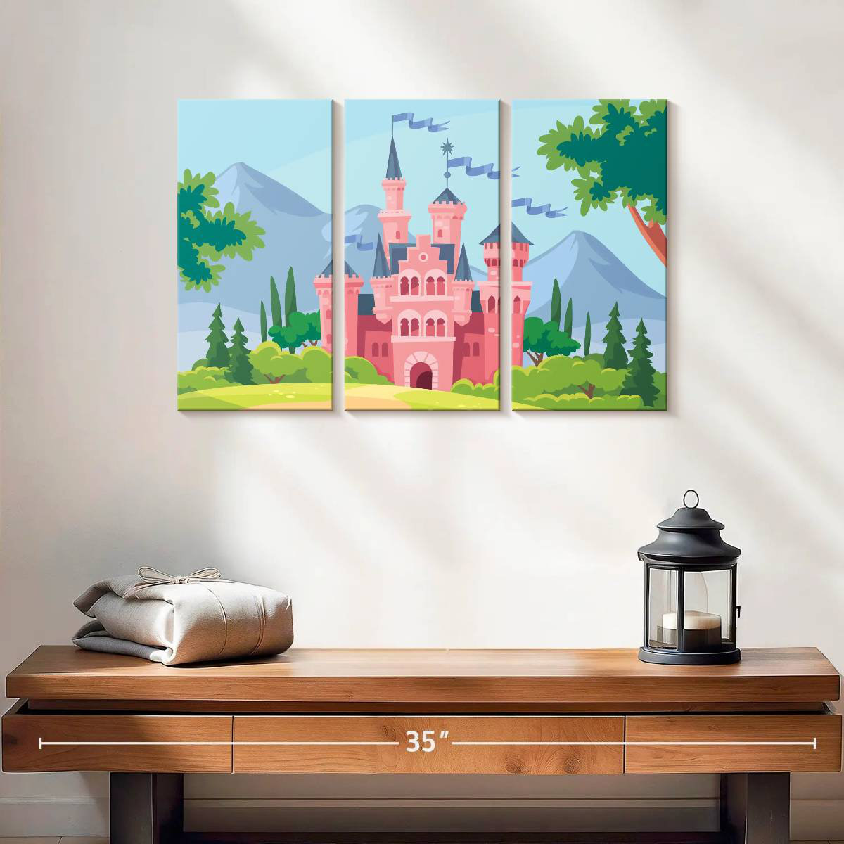 Ebern Designs Lilie Pink Fairy Tale Castle | Wayfair