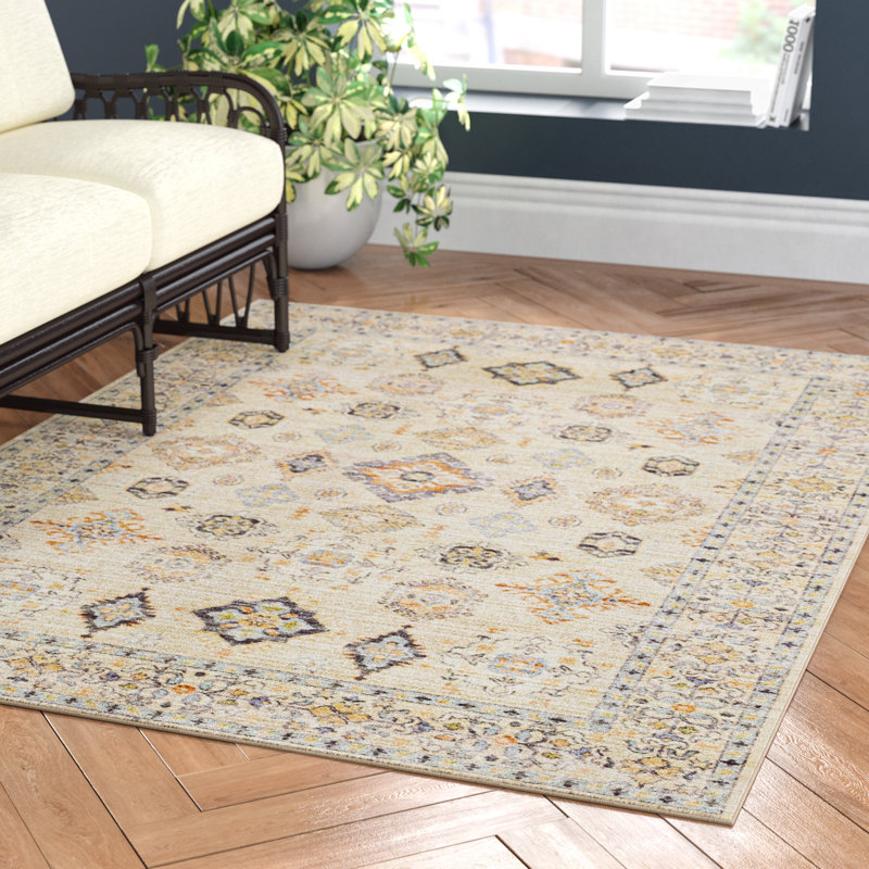 Joss & Main Emmie Oriental Beige/Olive/Denim/Charcoal/Sage Area Rug ...