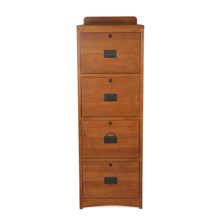 Wildon Home® Mccubbin 19'' Wide 4 -Drawer Solid Wood File Cabinet ...