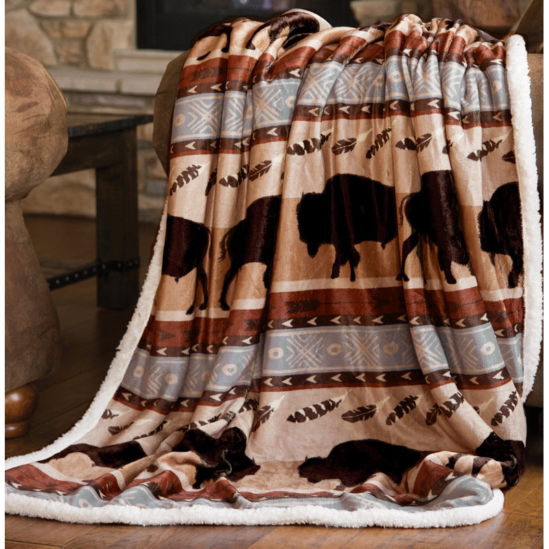 Carstens Inc. Buffalo Buffalo Southwestern Sherpa Blanket | Wayfair
