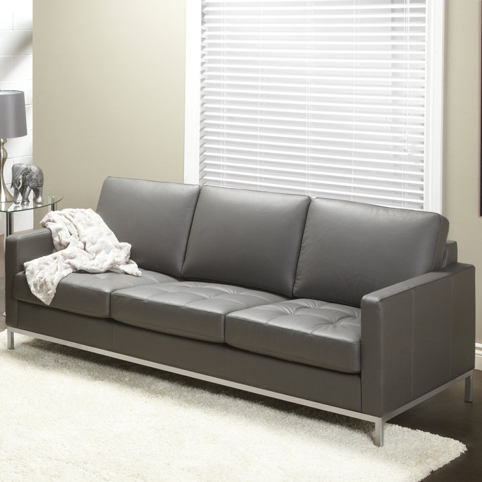 Orren Ellis Corniche 79'' Leather Sofa & Reviews | Wayfair