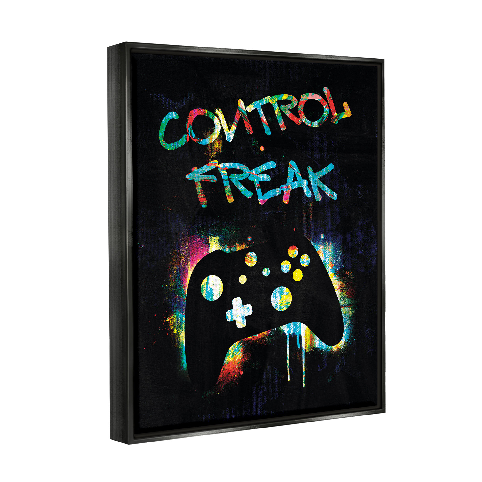 Stupell Industries Control Freak Game Controller Graffiti Street Style ...
