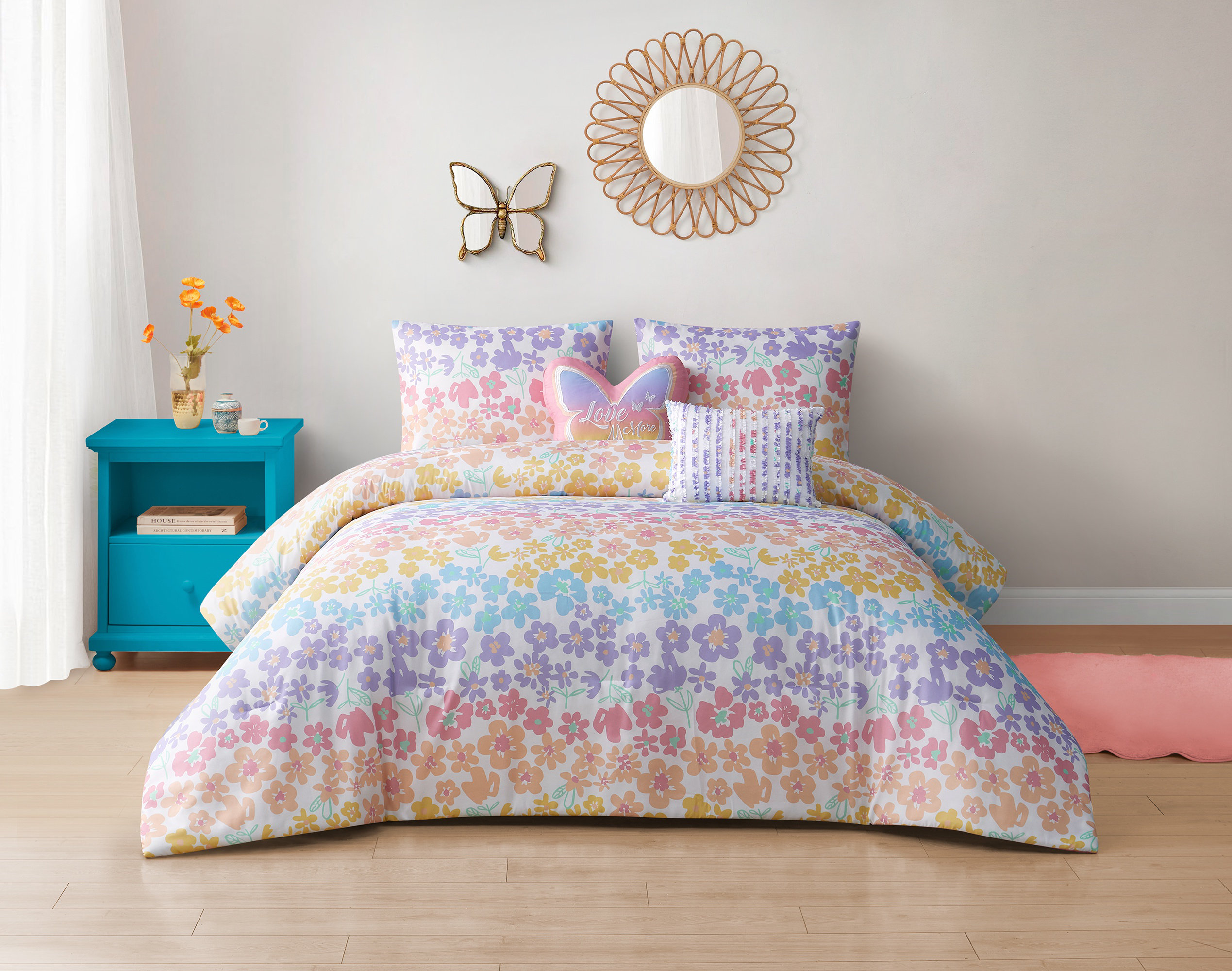B Kids Bloom 4 Piece Comforter Set Pink - Wayfair Canada