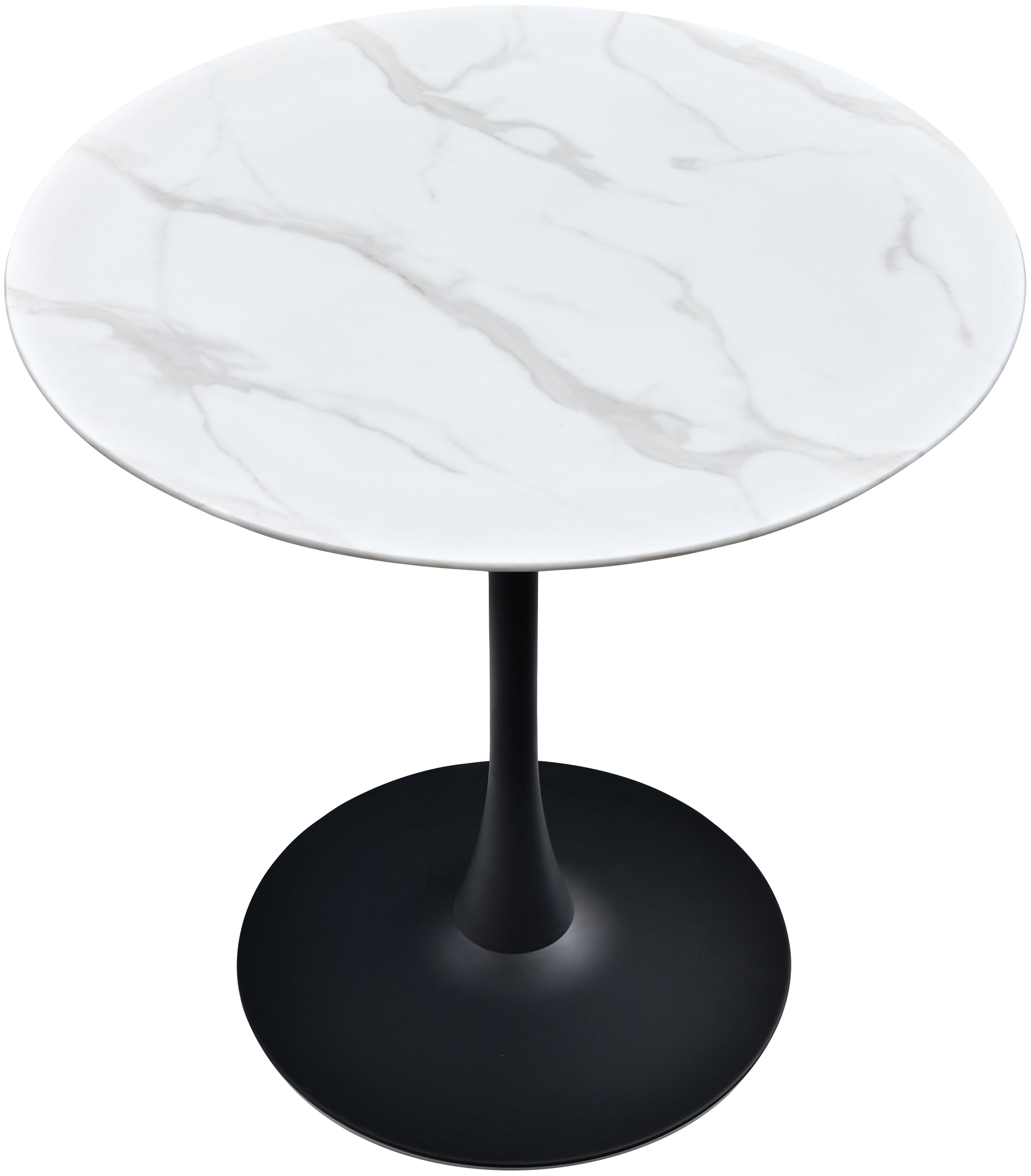 Orren Ellis Table de bar ronde à hauteur de comptoir en marbre et ...