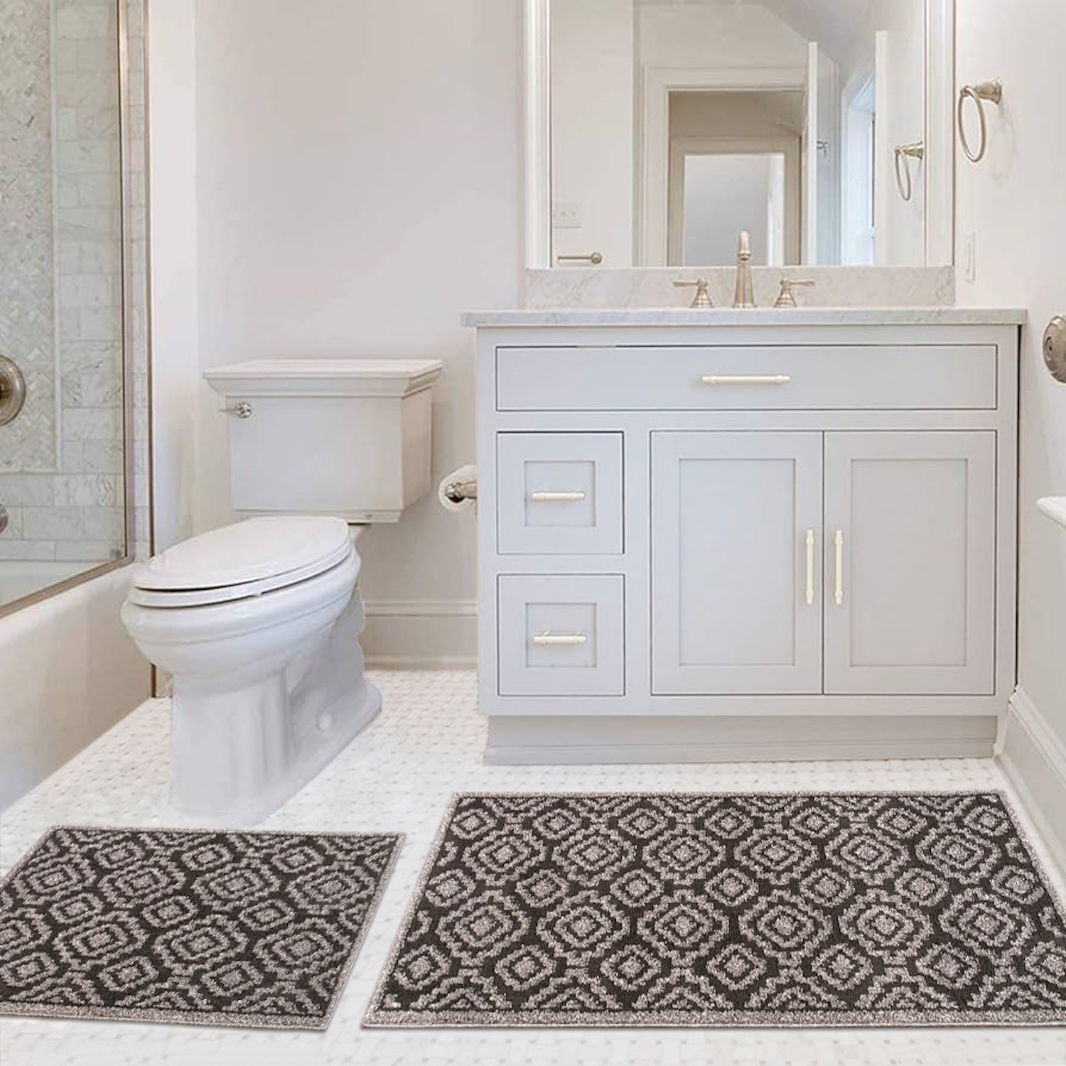 Corrigan Studio® Manarel Floral Bath Rug Set | Wayfair