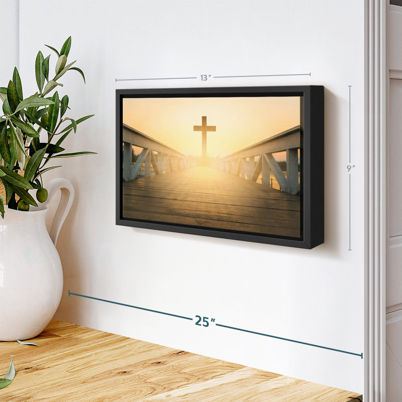 Ebern Designs " Beyond The Cross Wall Art " | Wayfair
