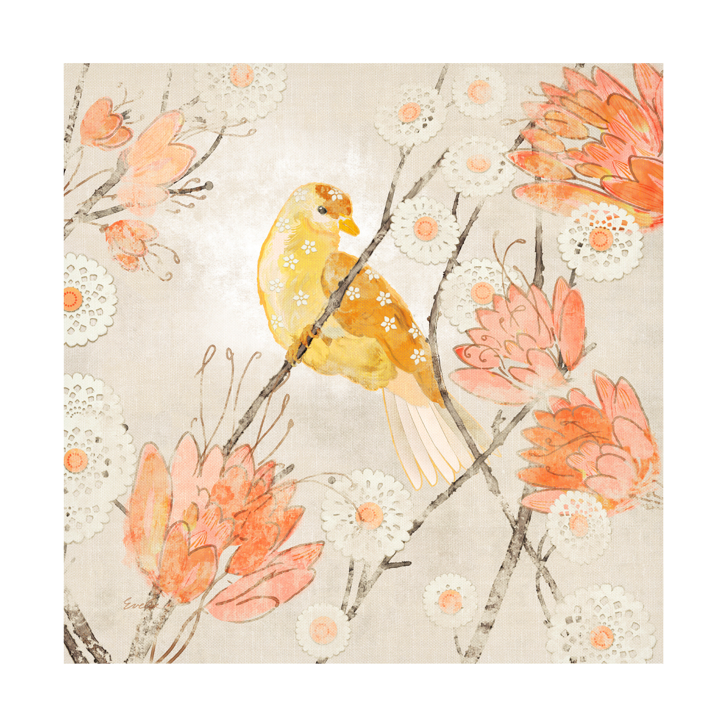 Red Barrel Studio Evelia Designs 'Avian Dreams III' Canvas Art ...