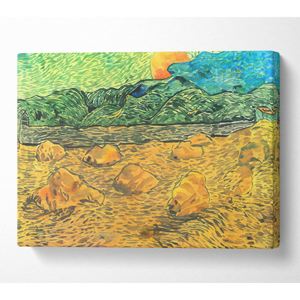 ClassicLiving Van Gogh Evening Landscape At Moonrise - Wrapped Canvas ...