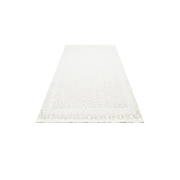 Ebern Designs Oumie Cream Modern Cotton Machine Made Area Rug | Wayfair ...