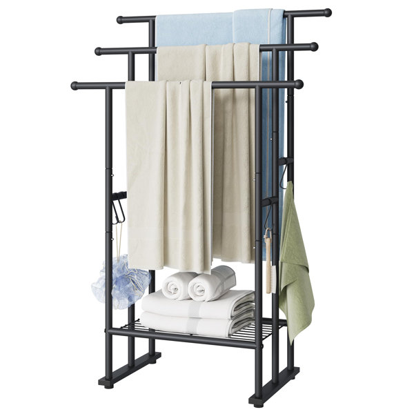 LOVE YOUR BATH LLC 3 Tier Vertical Towel Rack, Freestanding Floor Towel ...