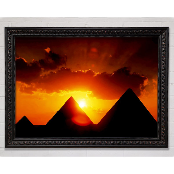 Bright Star Egyptian Pyramid Sunset - Single Picture Frame Art Prints ...