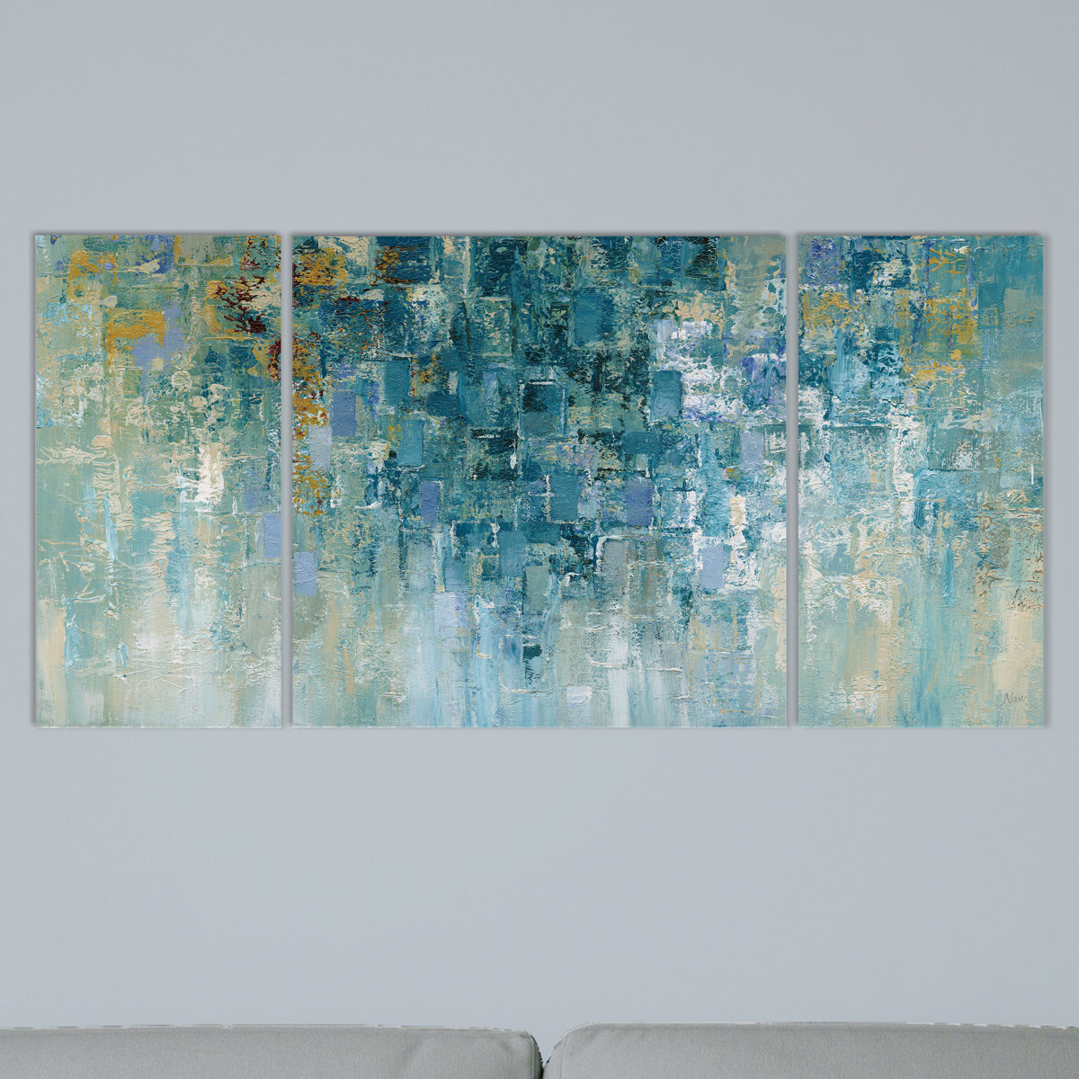 Wrought Studio™ I Love the Rain - 3 Piece Painting Print Set on Canvas ...