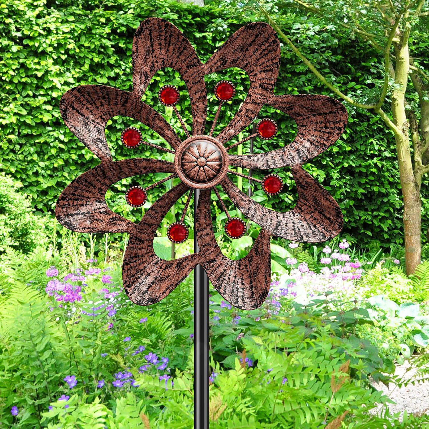 Arlmont & Co. Metal Wind Spinners Outdoor 360° Wind Sculpture Spinner ...