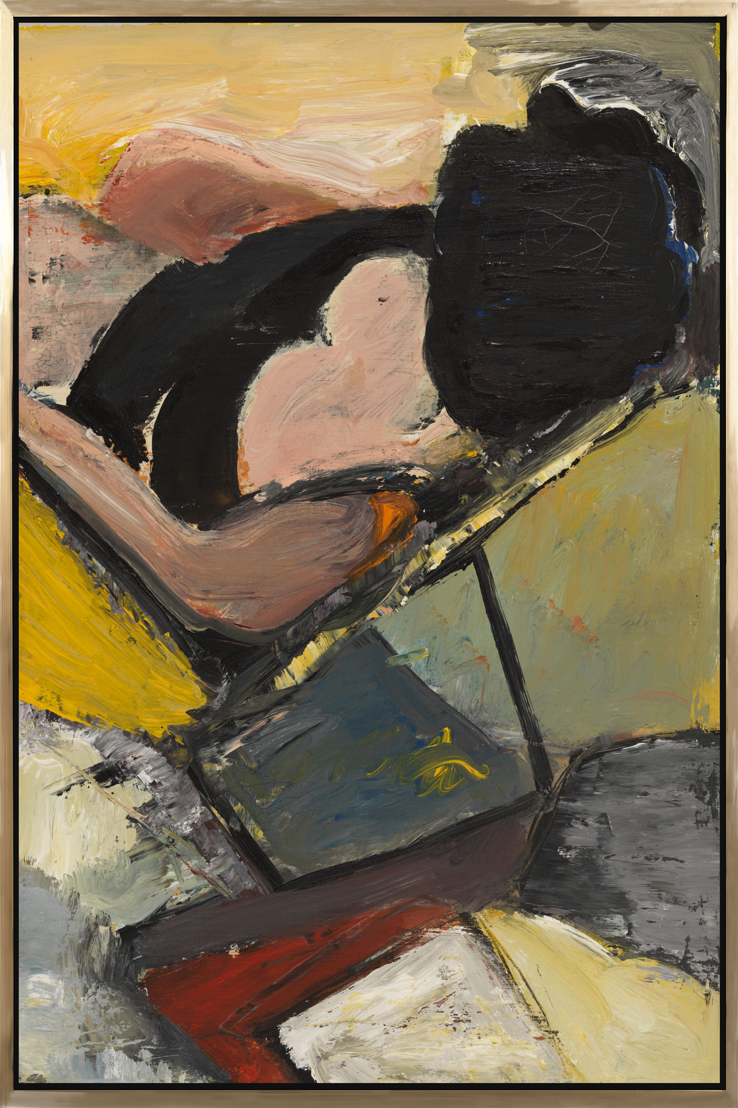 CHC Art, Inc. Reclining Woman - Floater Frame Painting on Canvas ...