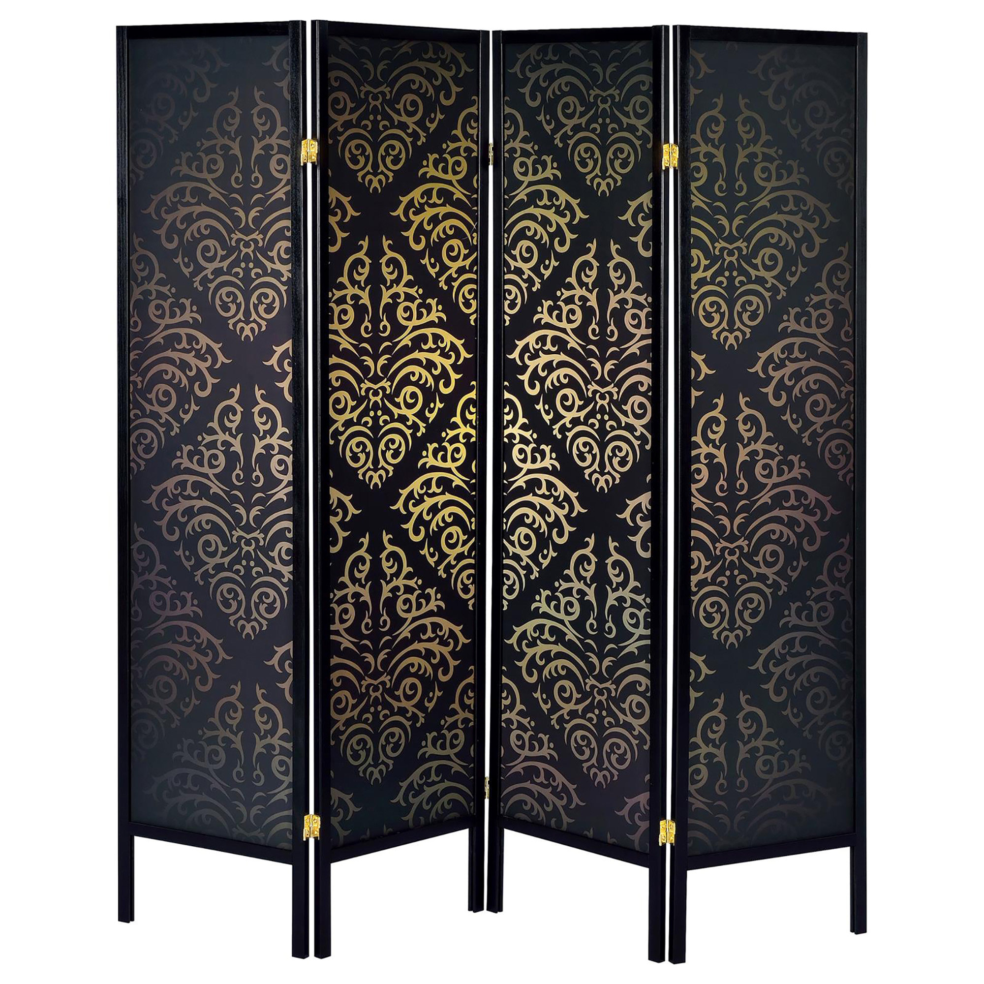 Latitude Run® Black 4-panel Folding Screen | Wayfair