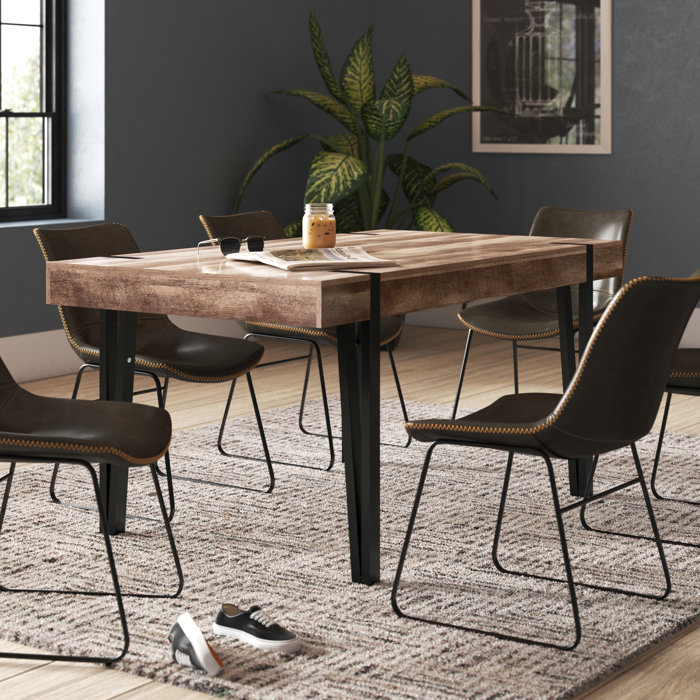 Mercury Row® Trym Metal Base Dining Table & Reviews | Wayfair