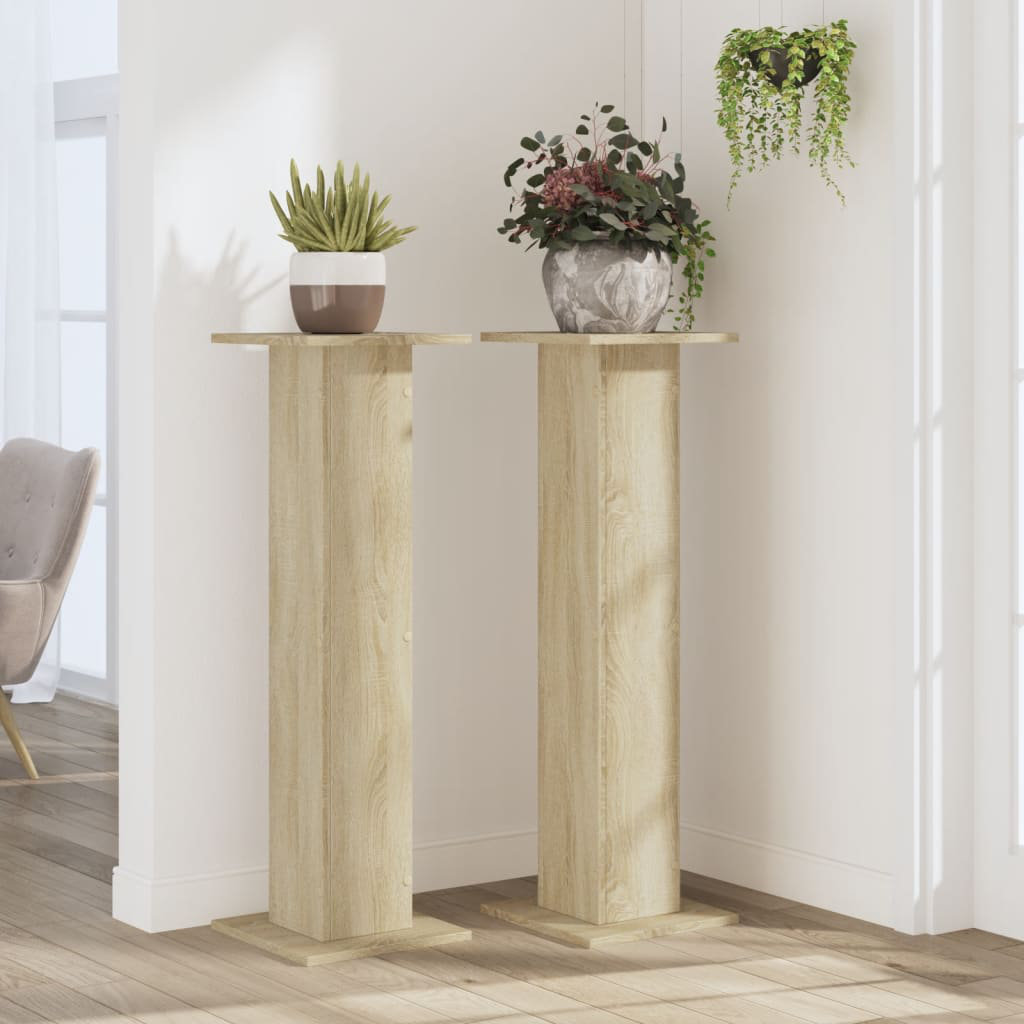 vidaXL Plant Stand Engineered Wood Large Decorative Inlays | Wayfair