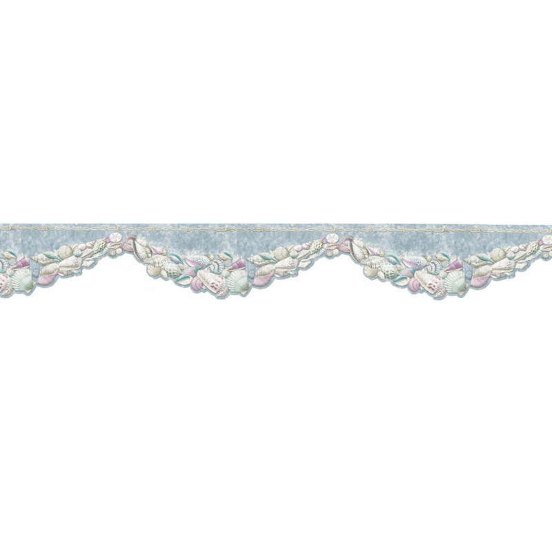 Dovecove Zachary Coastal Seashell Wallpaper Border | Wayfair