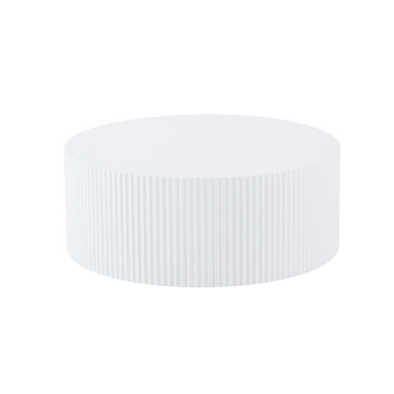 Hokku Designs Round Coffee Table with Handcrafted Relief | Wayfair