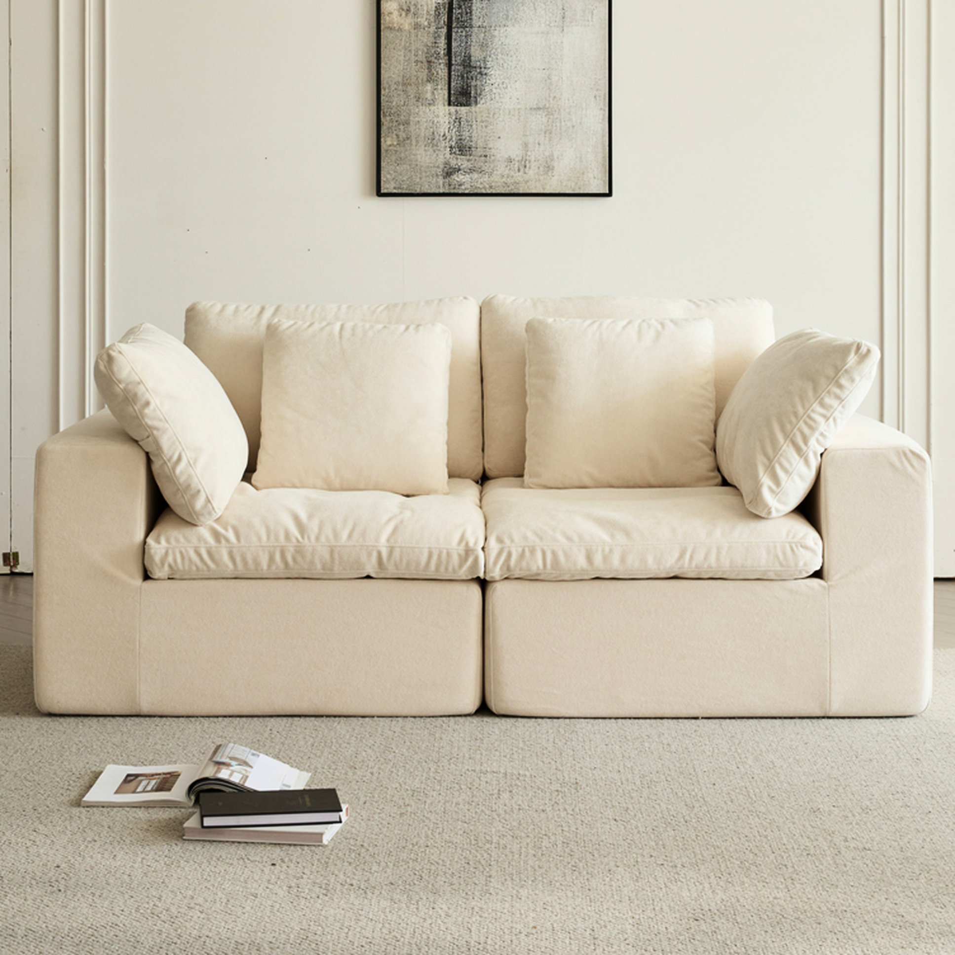 Latitude Run® 3 - Seat Compressed Sectional Modular, Gray Sleeper , 33d ...