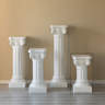 Uniquewise Fiberglass White Plinth Roman Style Piller Pedestal Vase ...