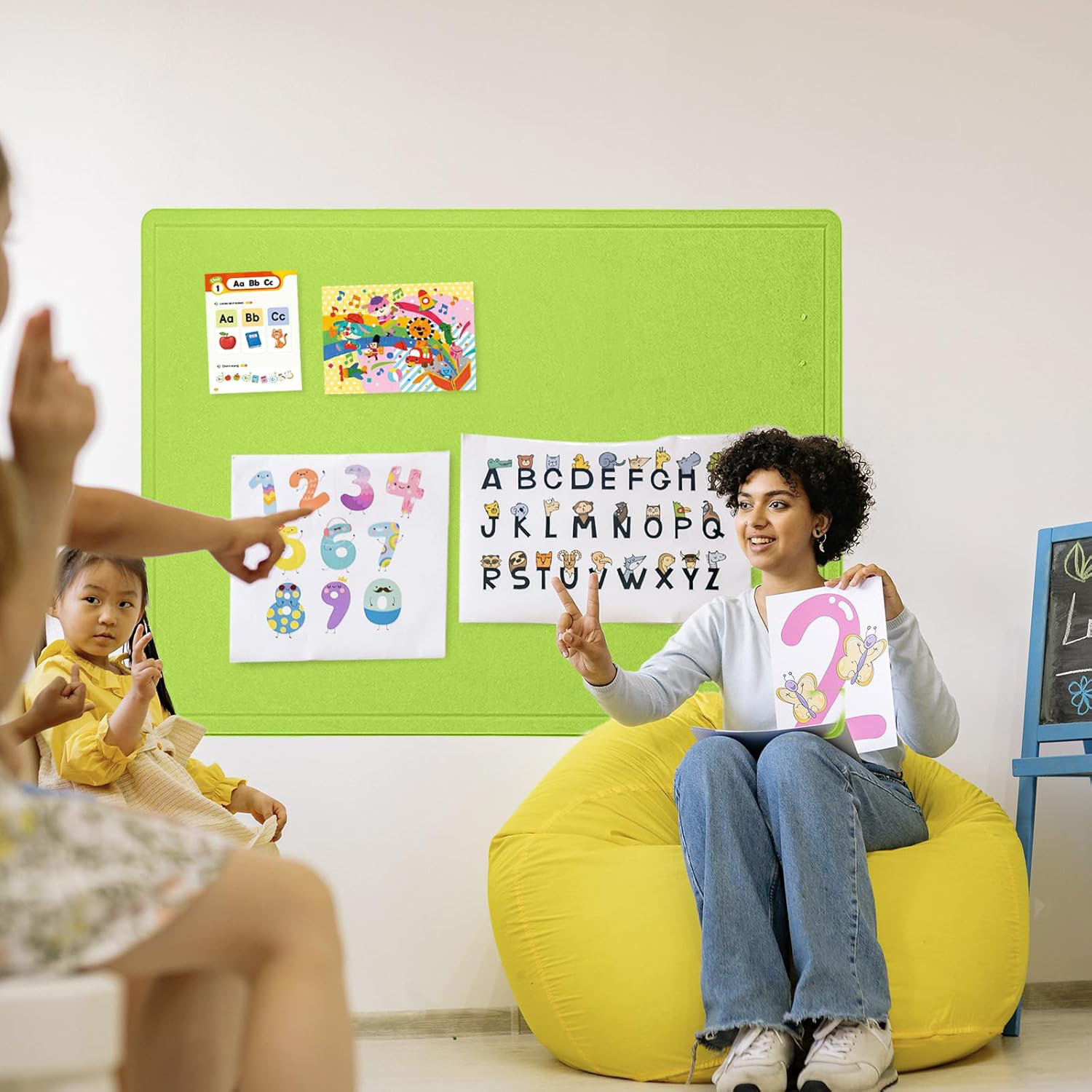 Latitude Run® Large Bulletin Board - 48 X 36 Inches, Decorative Felt ...