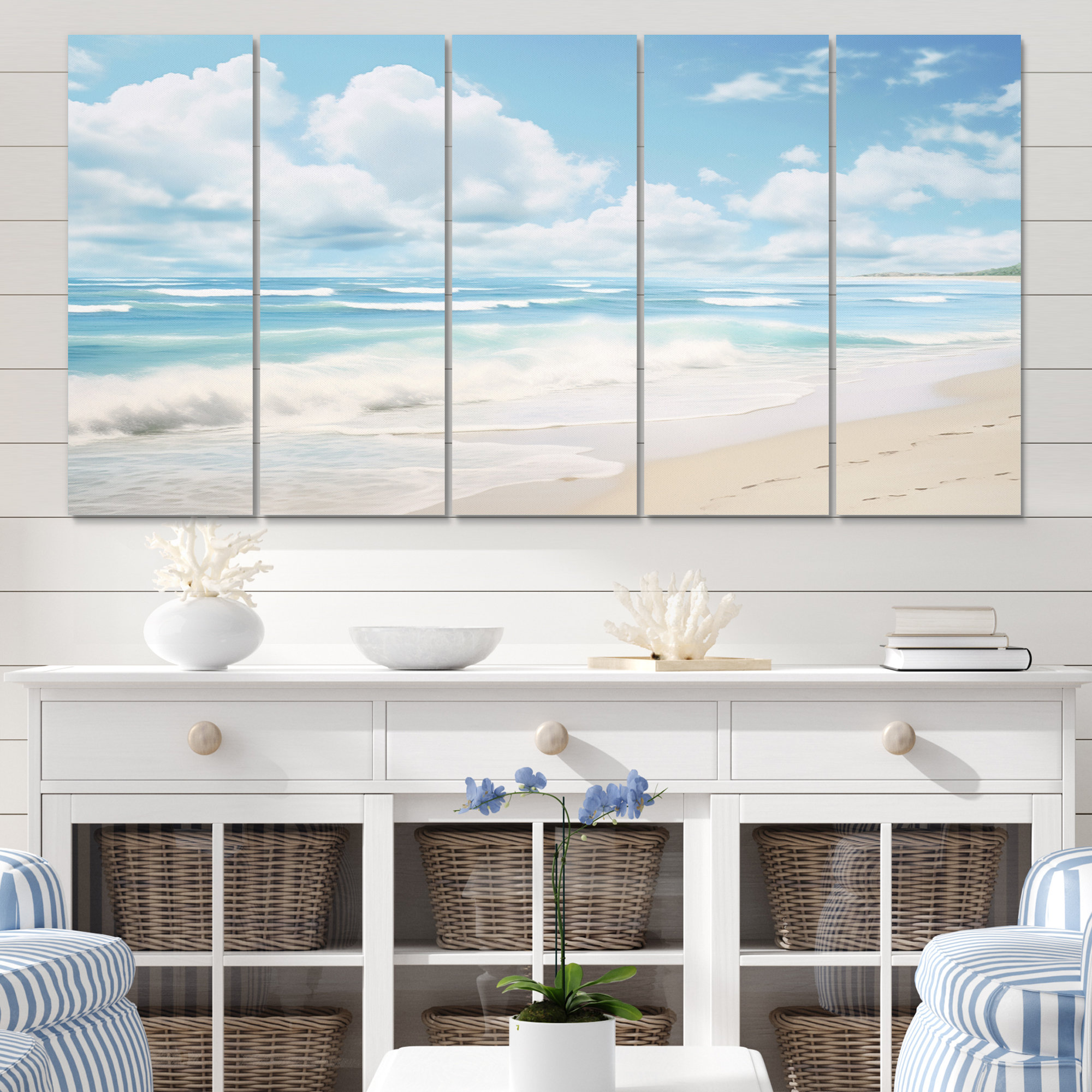 Design Art Minimalism Beach Landscape III - Nautical & Beach Wall Art ...