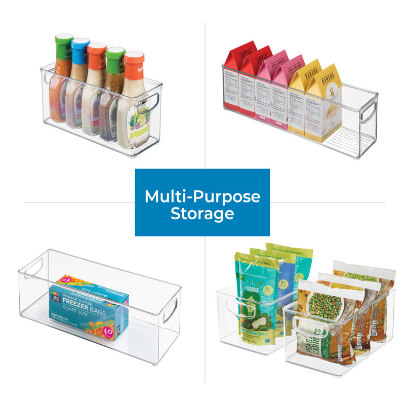 iDesign Linus 5-Piece Plastic Small Stackable Kitchen Organizer Bin ...