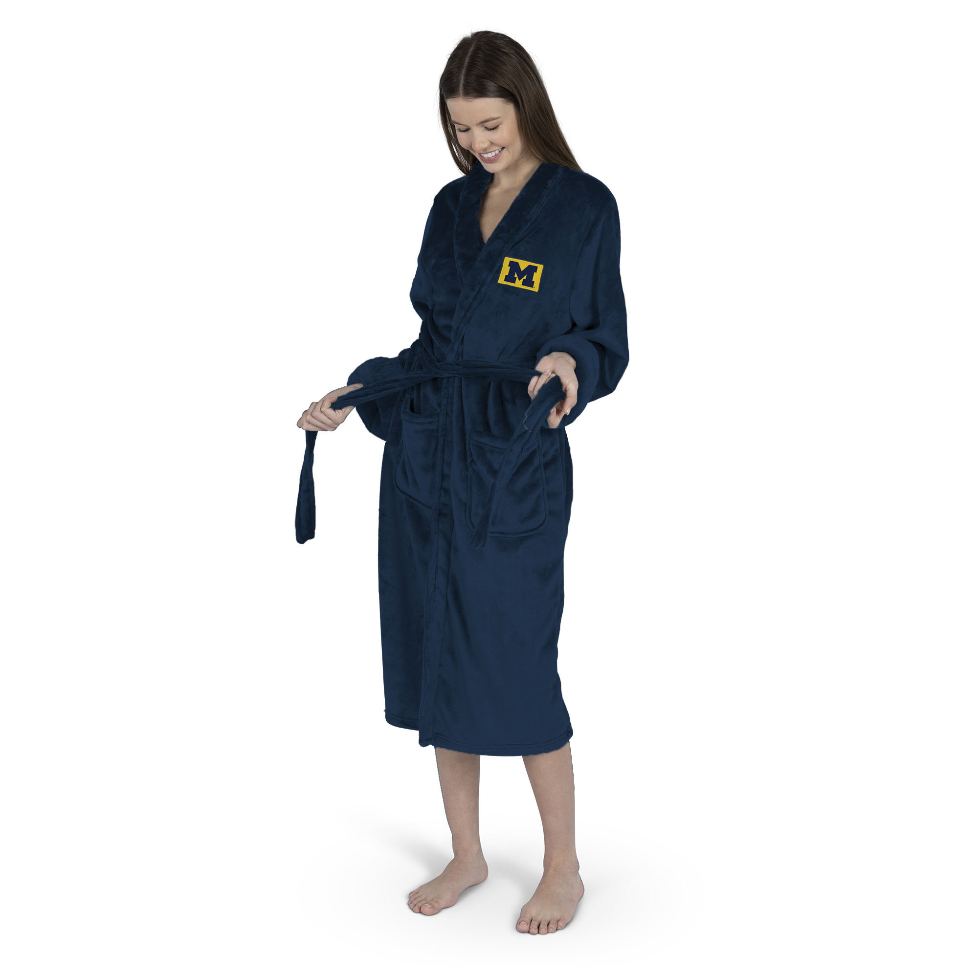 Hokku Designs NCAA Michigan Wolverines Team Pride Silk Touch Robe ...