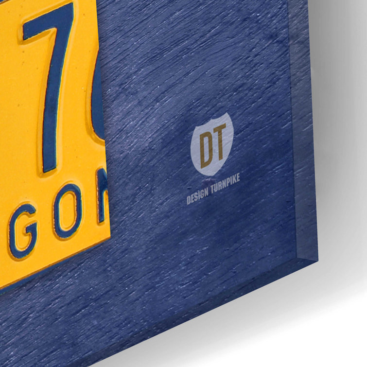 Williston Forge 'Oregon Licence Plate Map' By Design Turnpike, Acrylic ...