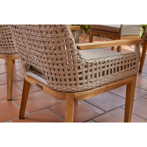 Winston August Patio Dining Set with All Natural 60-inch Round Dining ...