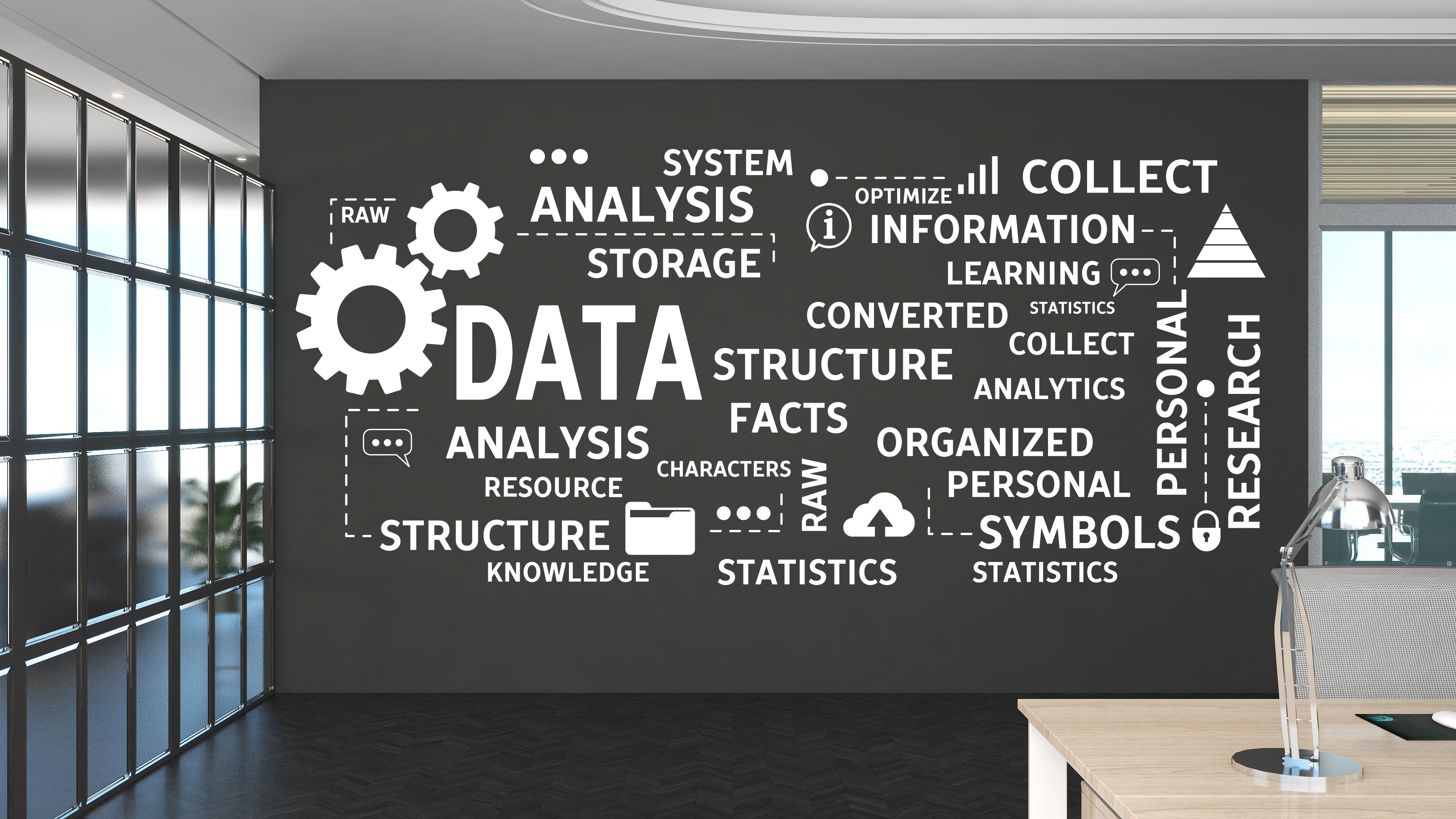 Trinx Data Analytics Wall Decor Office Wall Decal Idea Teamwork ...