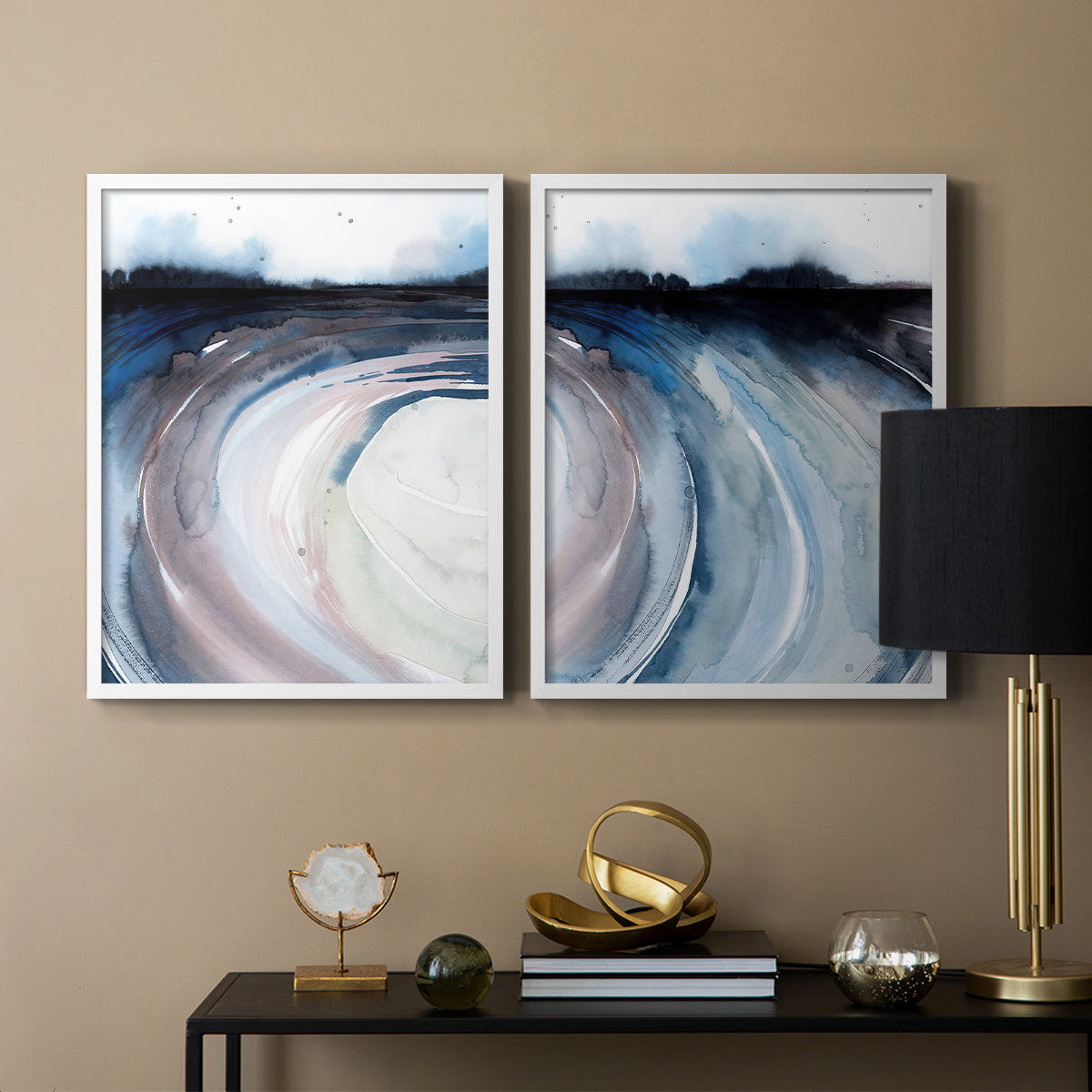 Wrought Studio™ Geode Valley I-Premium Framed Print -Ready to Hang - No ...